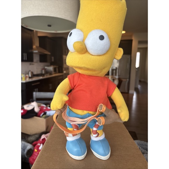 Toys | Posable Stuffed Bart Simpson 13 The Simpsons With Slingshot ...